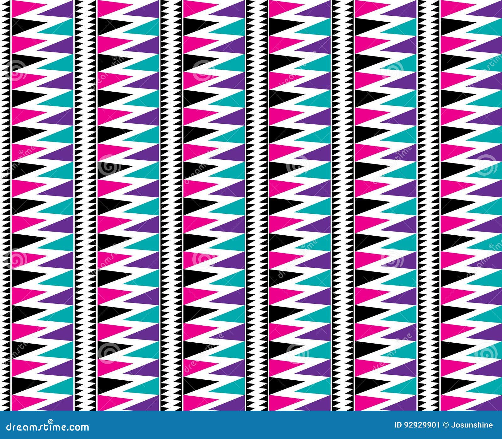Triangle Aztec Seamless Pattern Bold Bright Stock Vector - Illustration ...