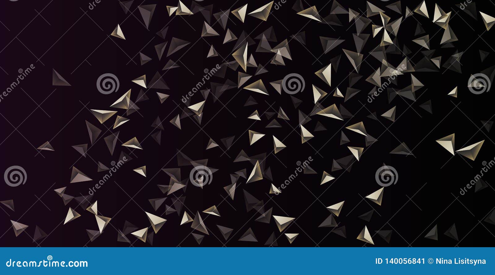 Triangle Background. Abstract Composition of Triangular Crystals Stock ...