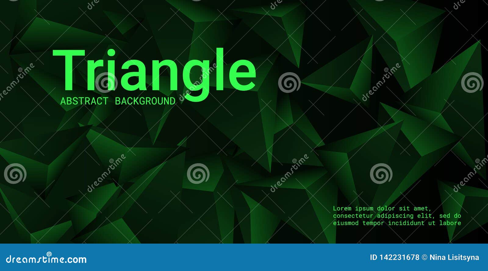 Triangle Background. Abstract Composition of Triangular Crystals Stock ...