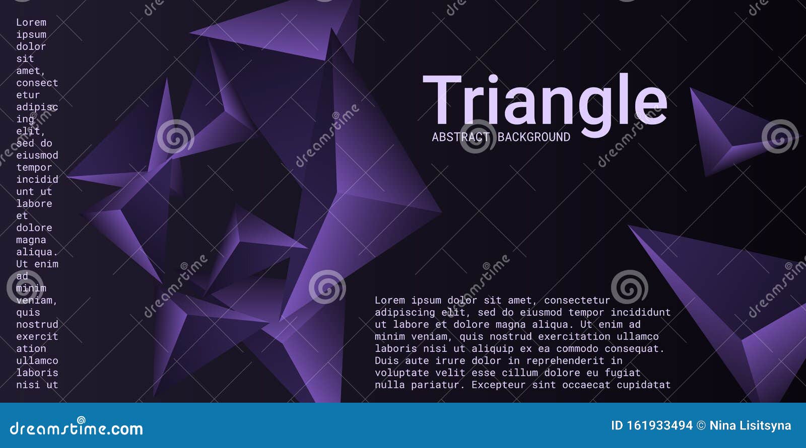 Triangle Background. Abstract Composition of Triangular Pyramids Stock ...