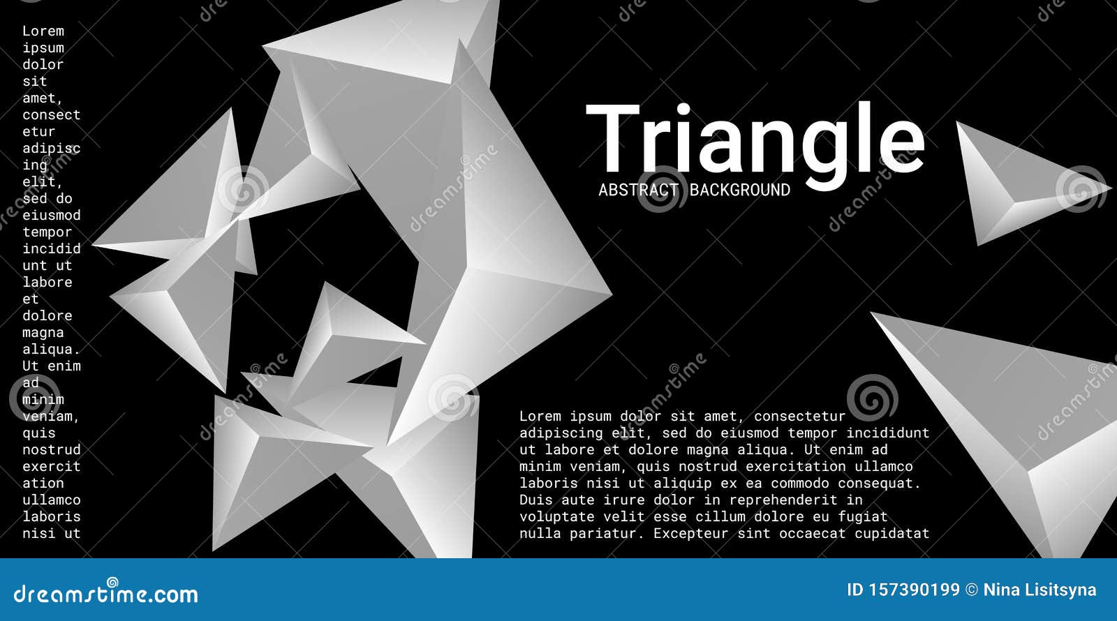 Triangle Background. Abstract Composition of Triangular Pyramids Stock ...