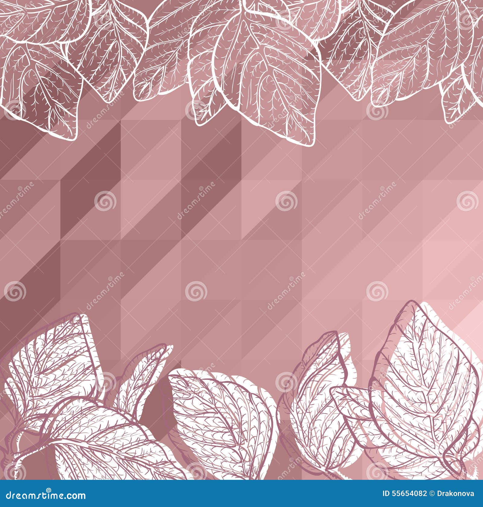 Triangle Background with Leaves Stock Vector - Illustration of nature ...