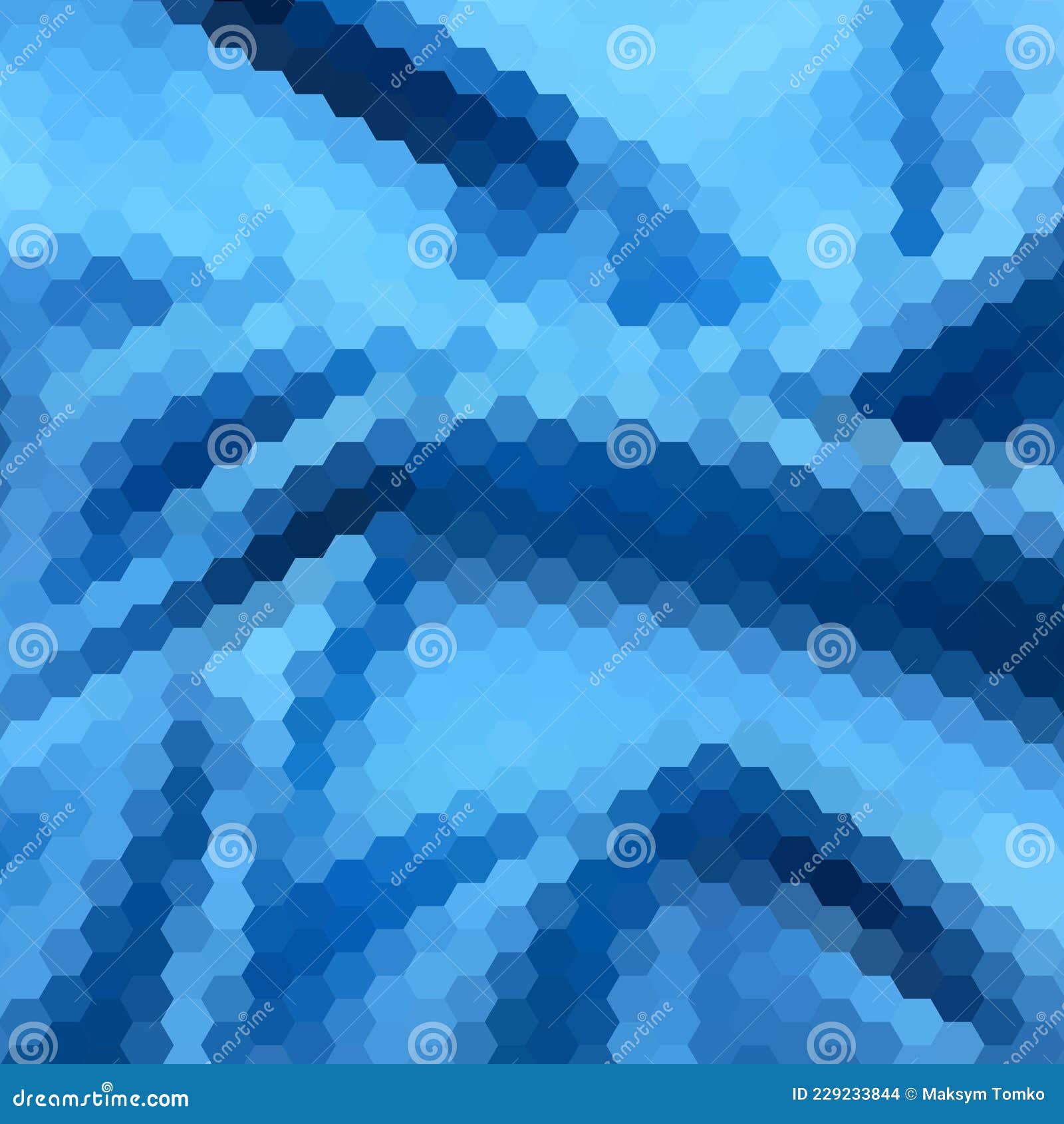 Triangle Background. Vector Blue Geometric Illustration. Template for ...