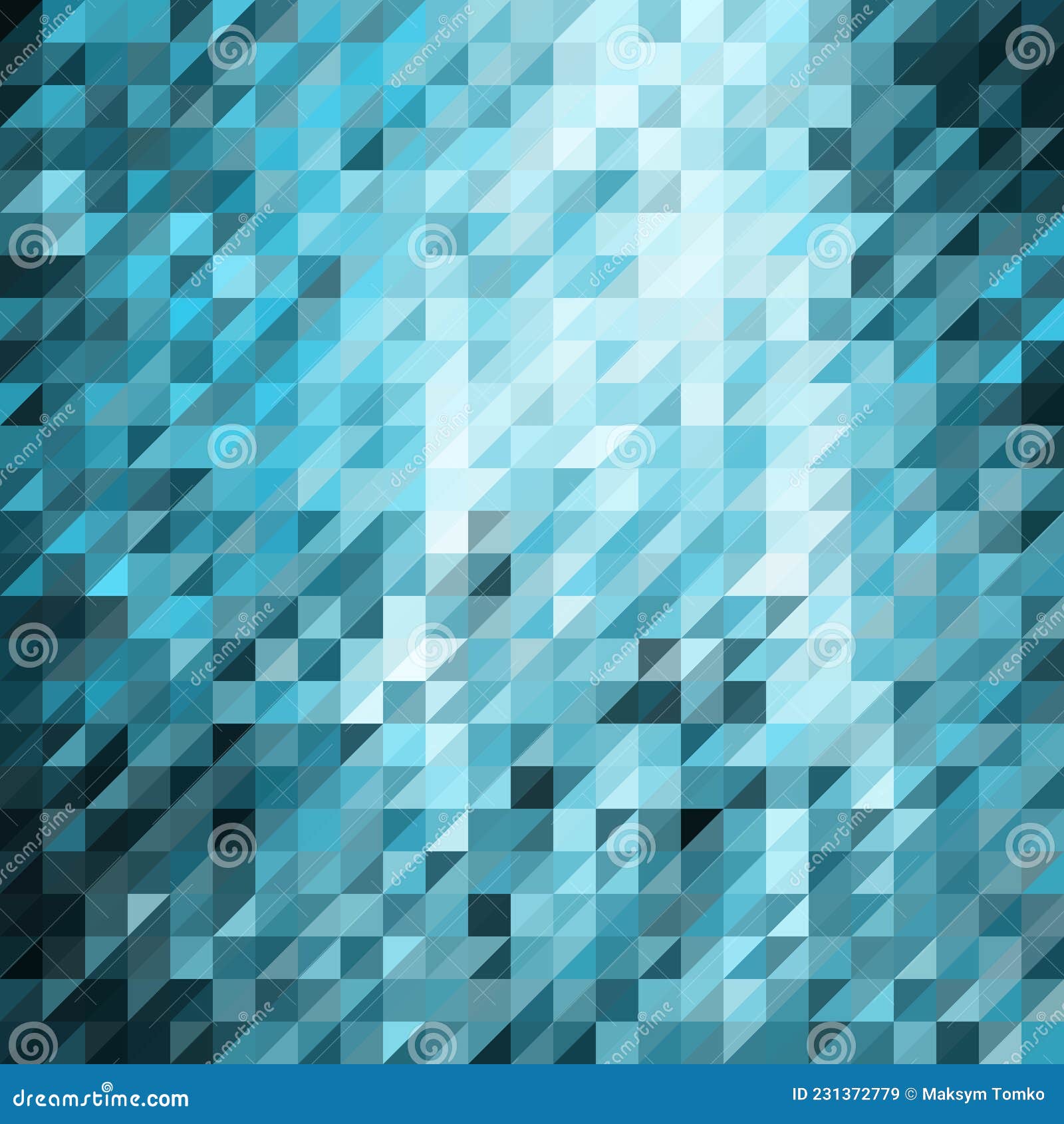 Triangle Background. Vector Blue Geometric Illustration. Template for ...