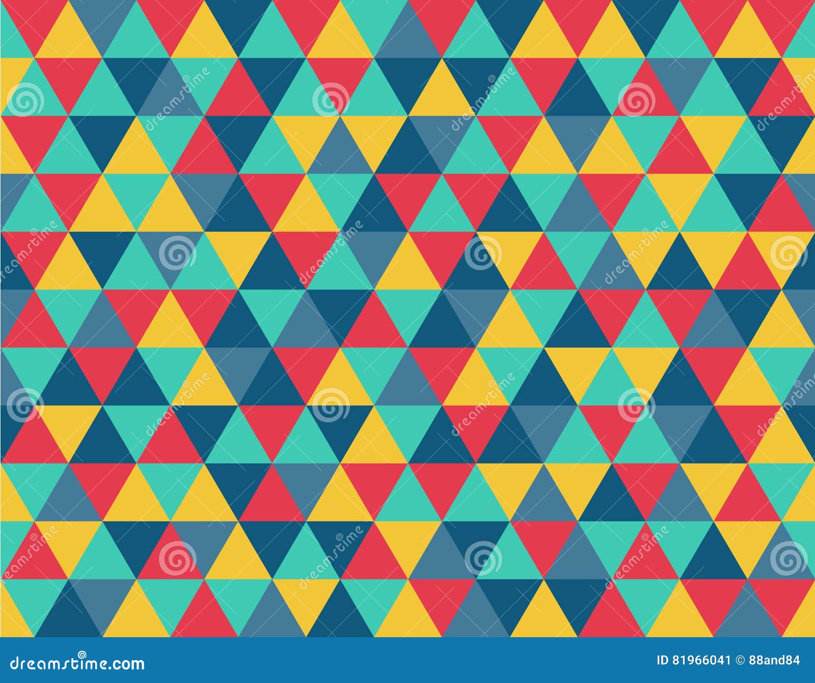 Triangle Red Blue and Yellow Background Pattern Stock Vector ...
