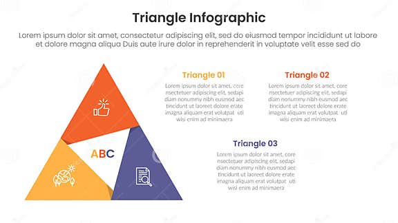 Triangle Base Shape Infographic Template Banner with Triangle Shape ...