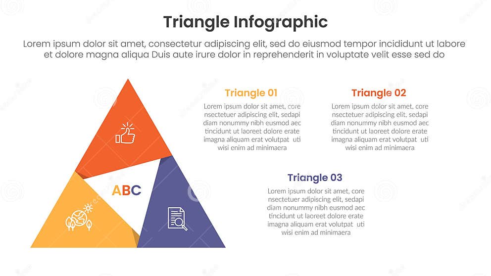 Triangle Base Shape Infographic Template Banner with Triangle Shape ...
