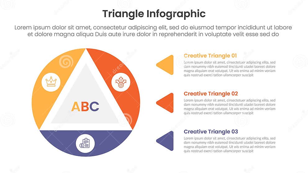 Triangle Base Shape Infographic Template Banner with Sharp Triangle on ...