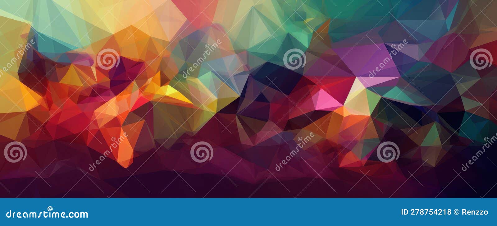 Triangle Based Colorful Abstract Background. Composition of Triangles ...