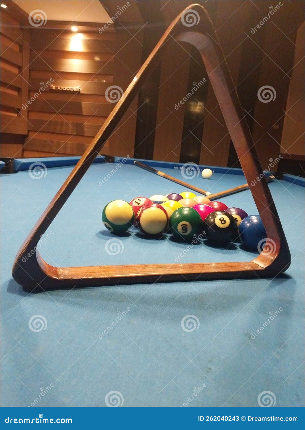 Triangle Billyard Ball editorial stock photo. Image of wall - 262040243