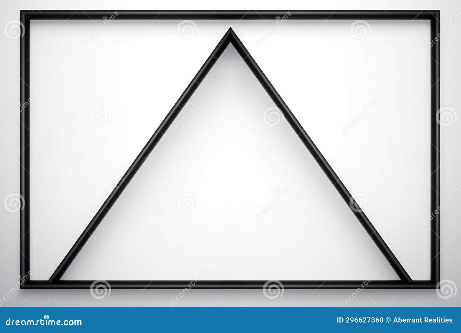 A Triangle with a Black Frame on a White Background Stock Illustration ...