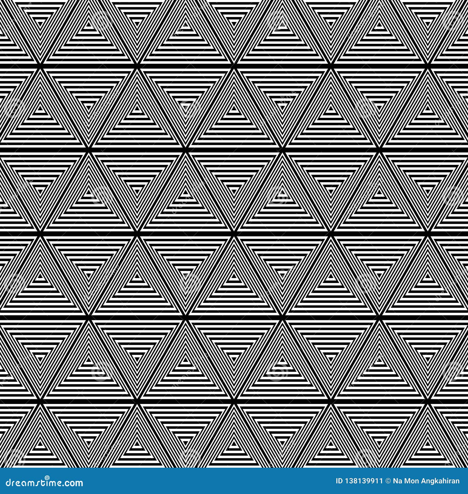 Triangle Black and White Pattern Background Stock Vector - Illustration ...