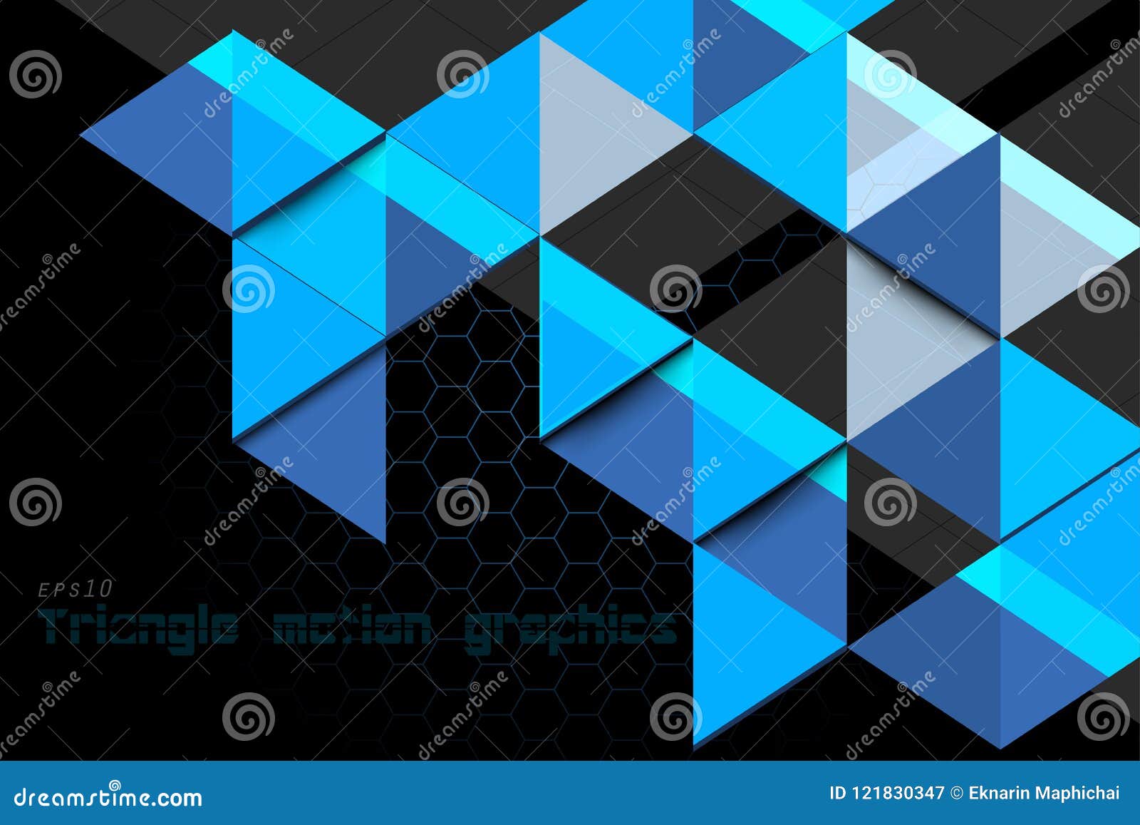 Triangle Blue Concept Motion Graphics Stock Vector - Illustration of ...