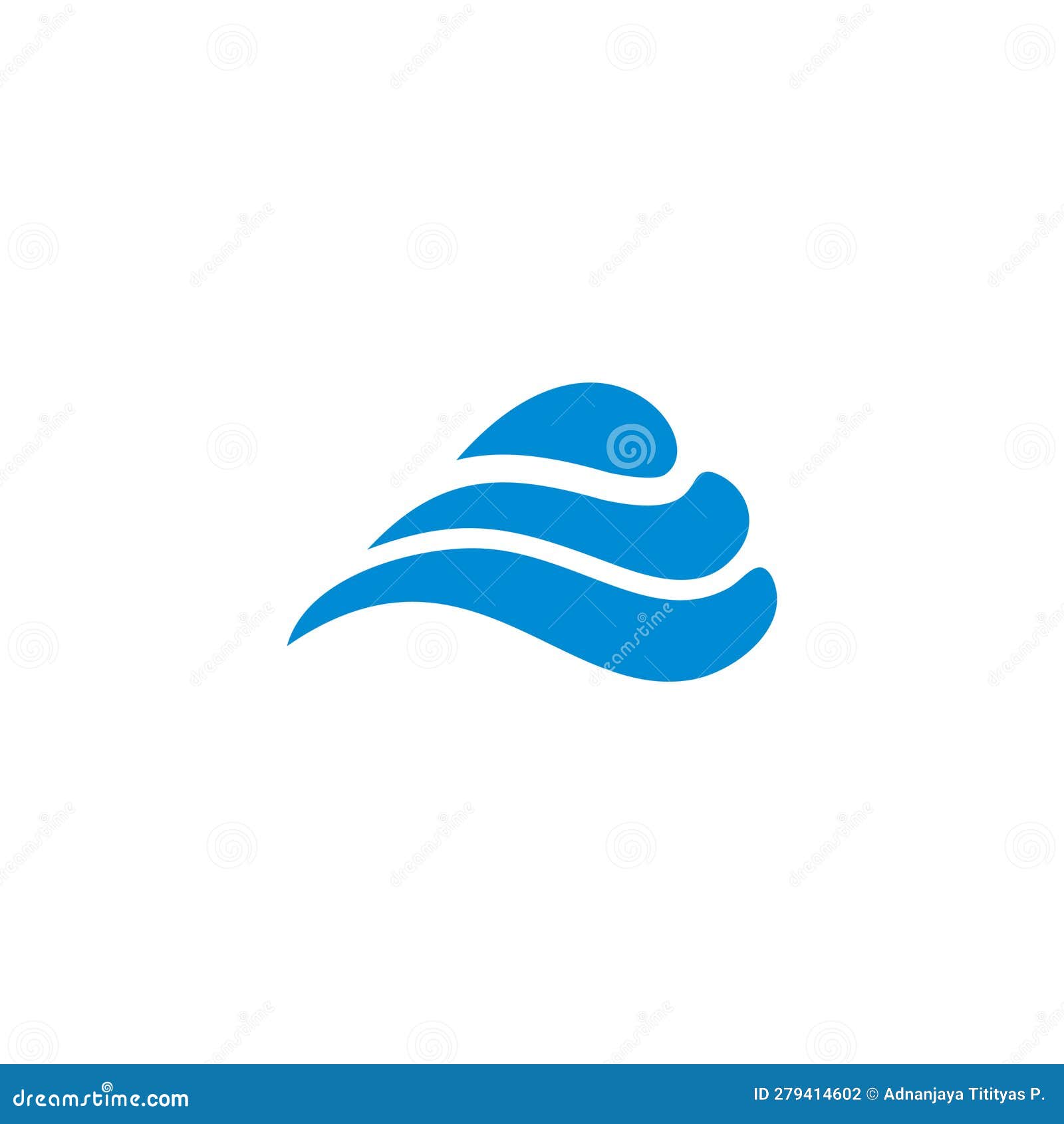 Triangle Blue Curves Waves Logo Vector Stock Vector - Illustration of ...