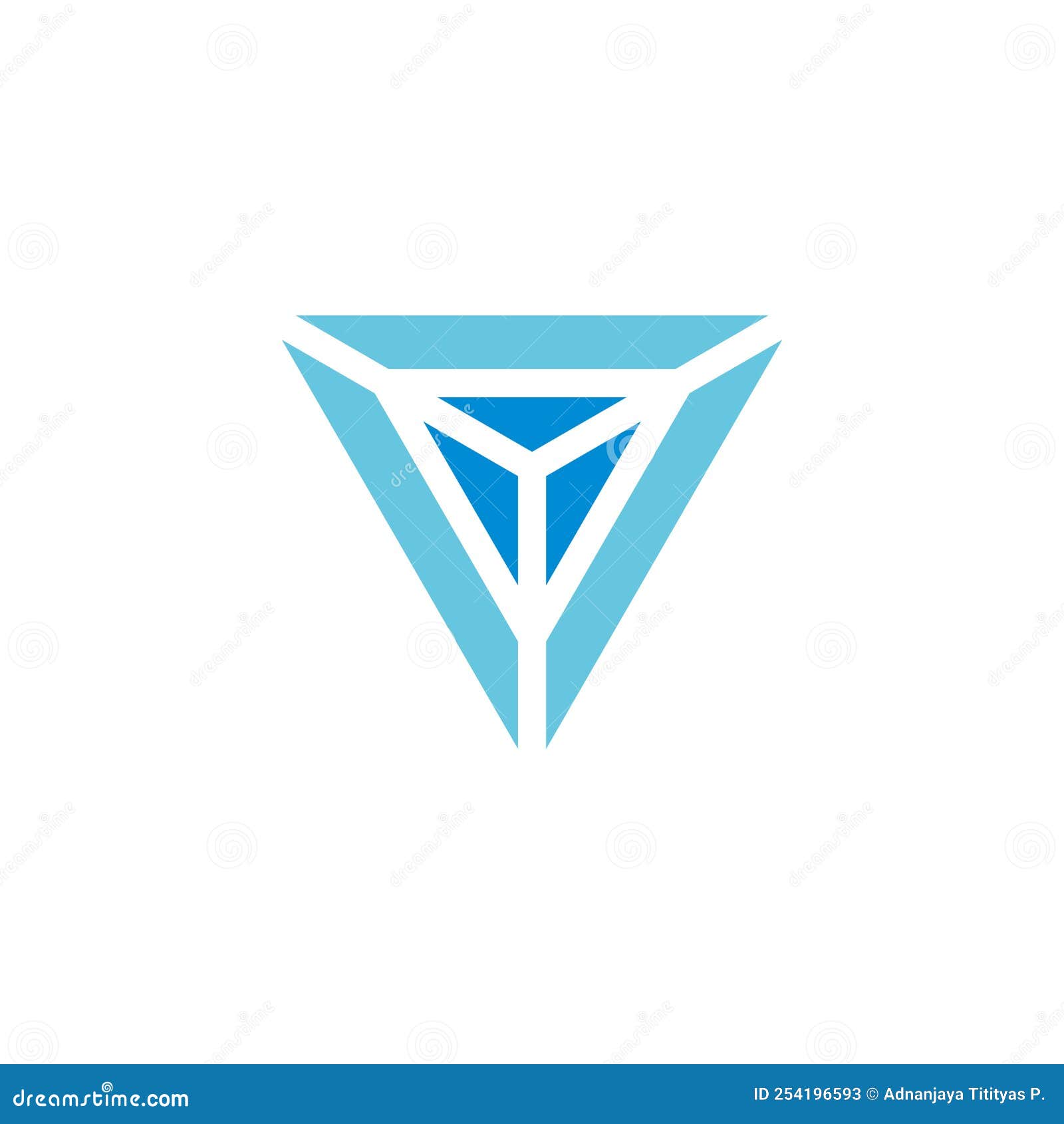 Triangle Blue Diamond Core Symbol Logo Vector Stock Vector ...