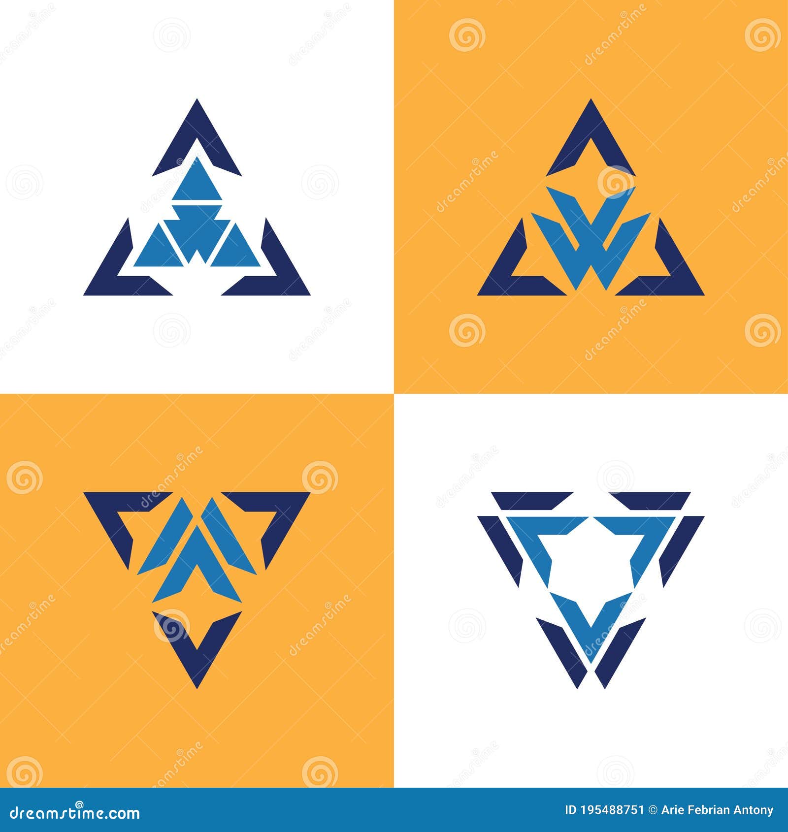 Triangle Blue Geometric Vector Design Stock Vector - Illustration of ...