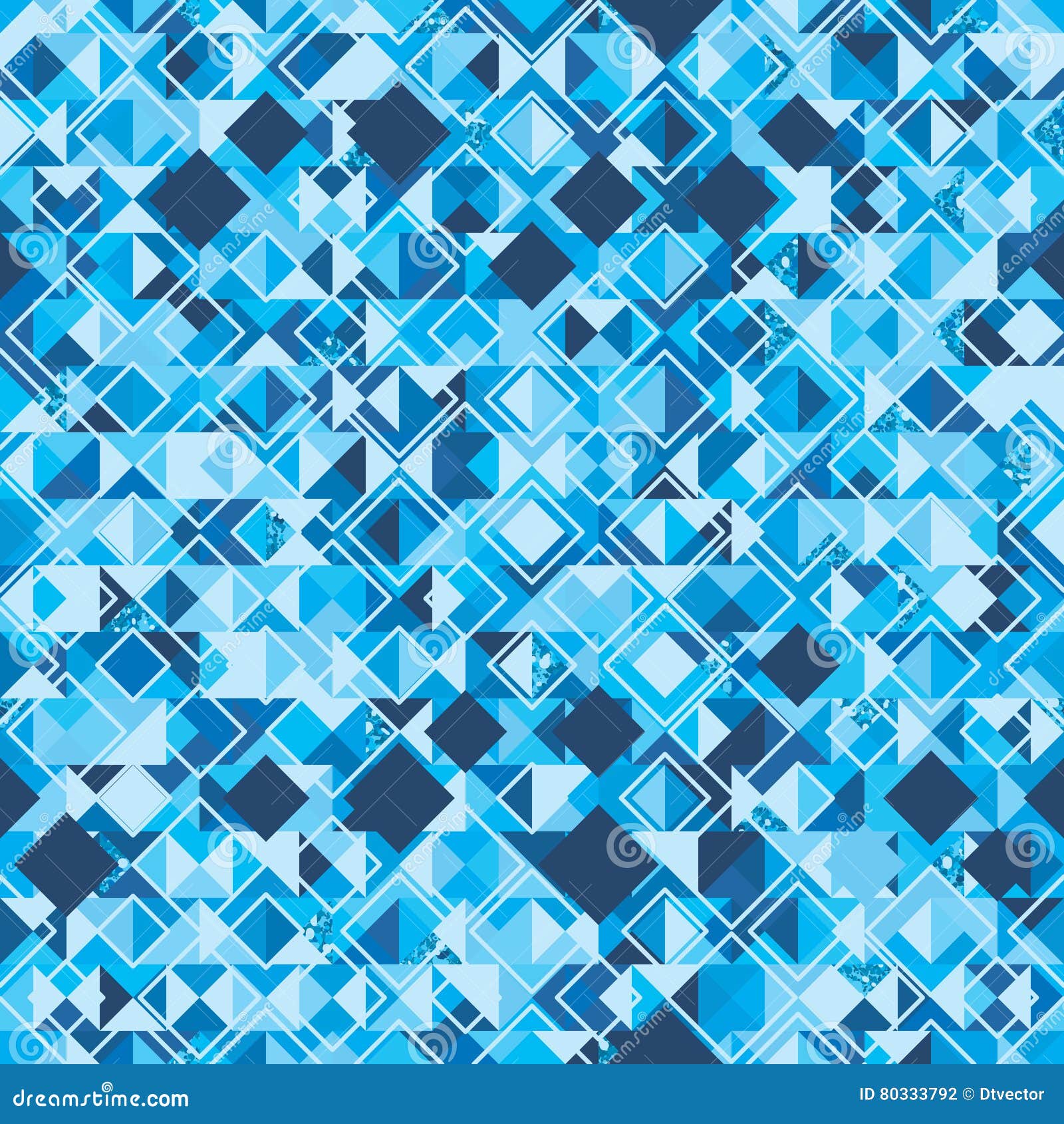 Triangle Blue Glitter Diamond Shape Seamless Pattern Stock Vector ...