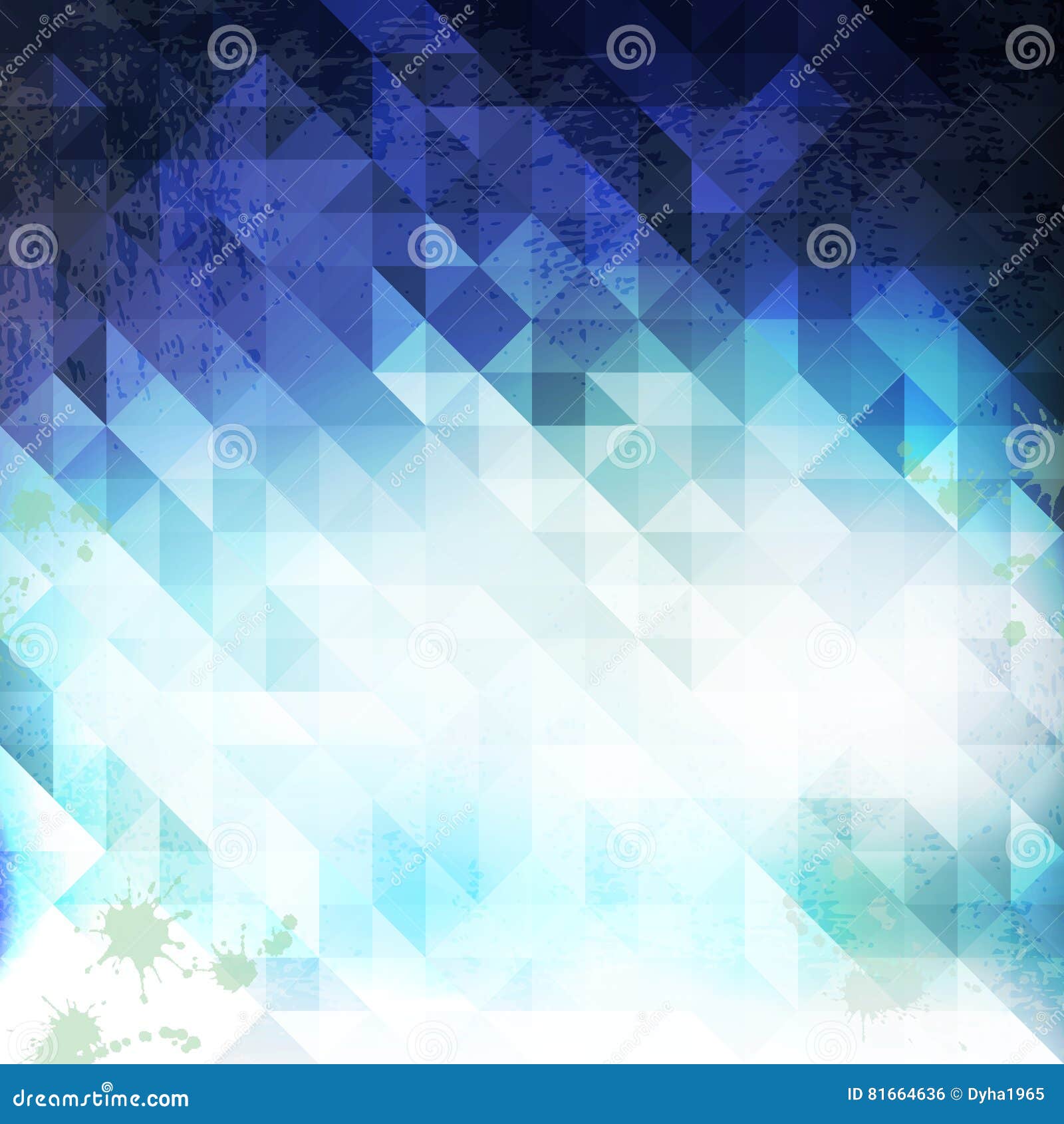 Triangle blue grunge 02 stock vector. Illustration of element - 81664636