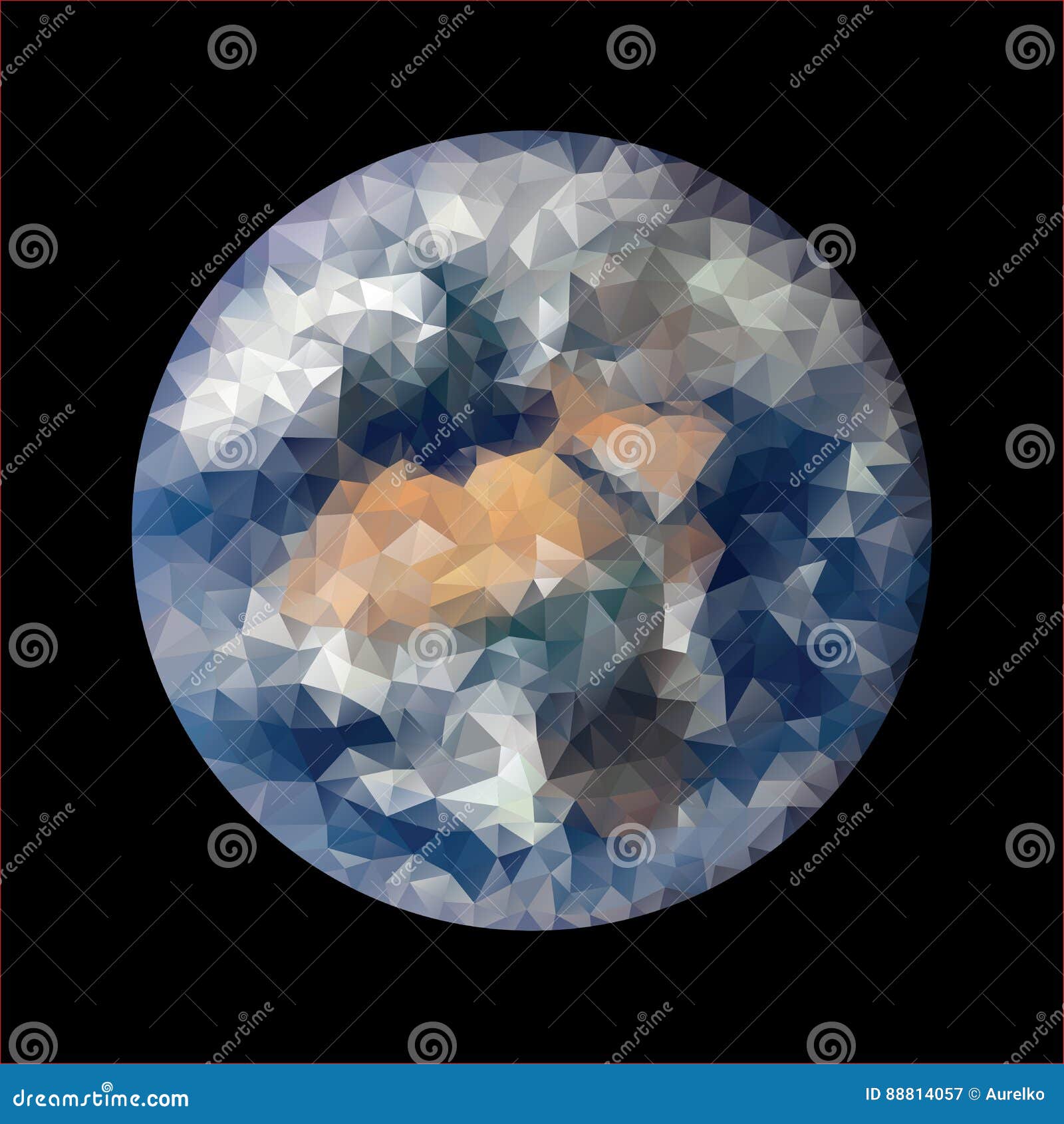 Triangle blue marble stock vector. Illustration of ideas - 88814057