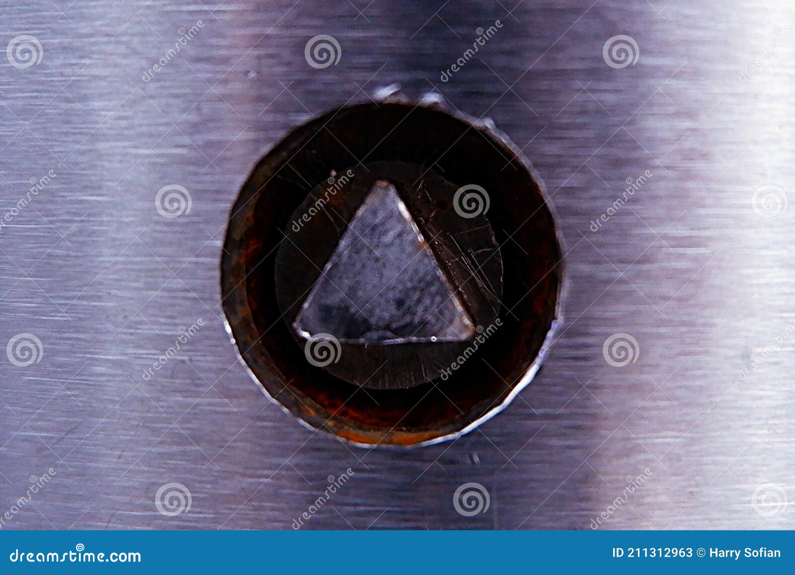 Triangle bolt stock image. Image of metal, collection - 211312963