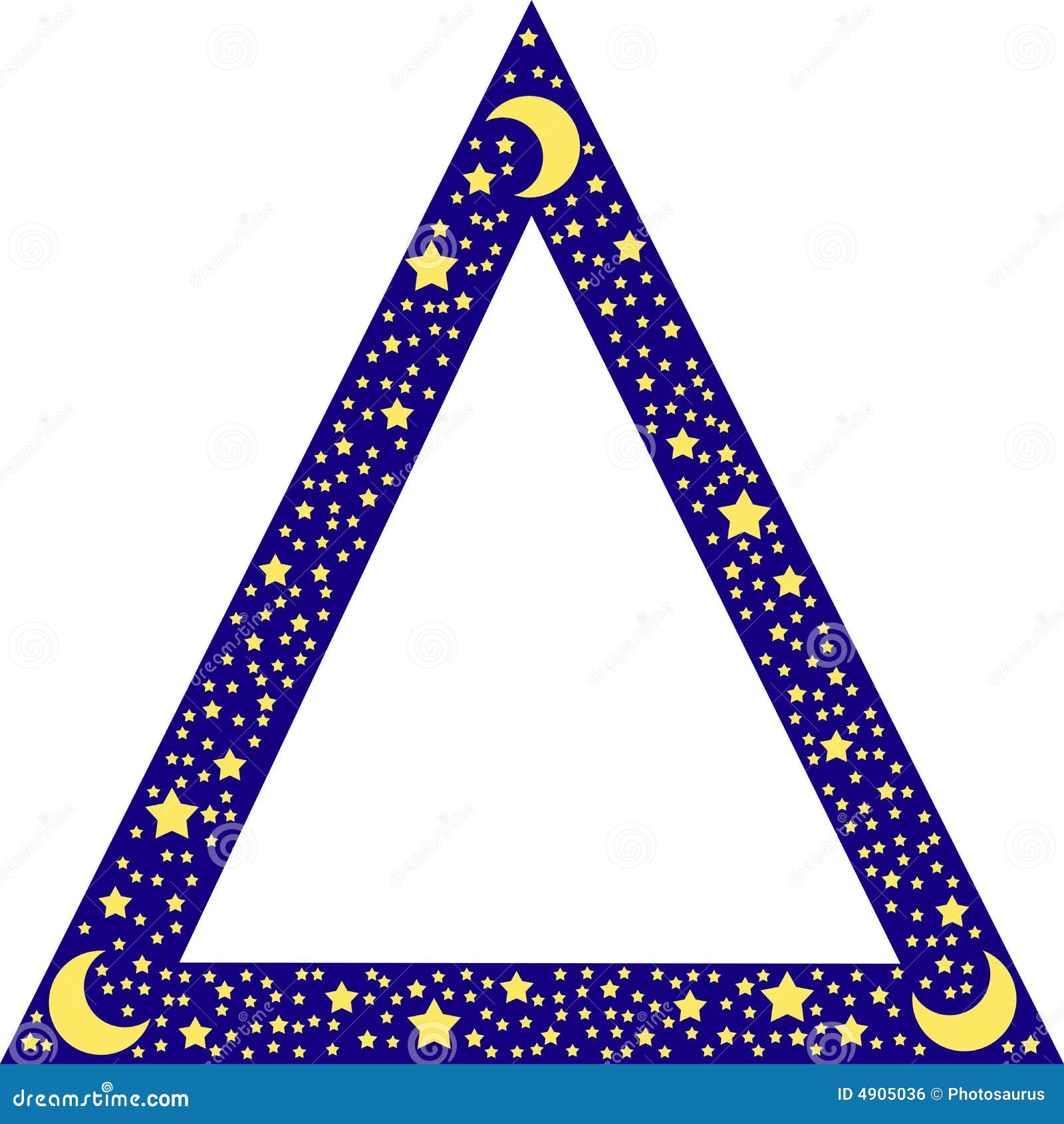 Triangle border with stars stock vector. Illustration of borders - 4905036