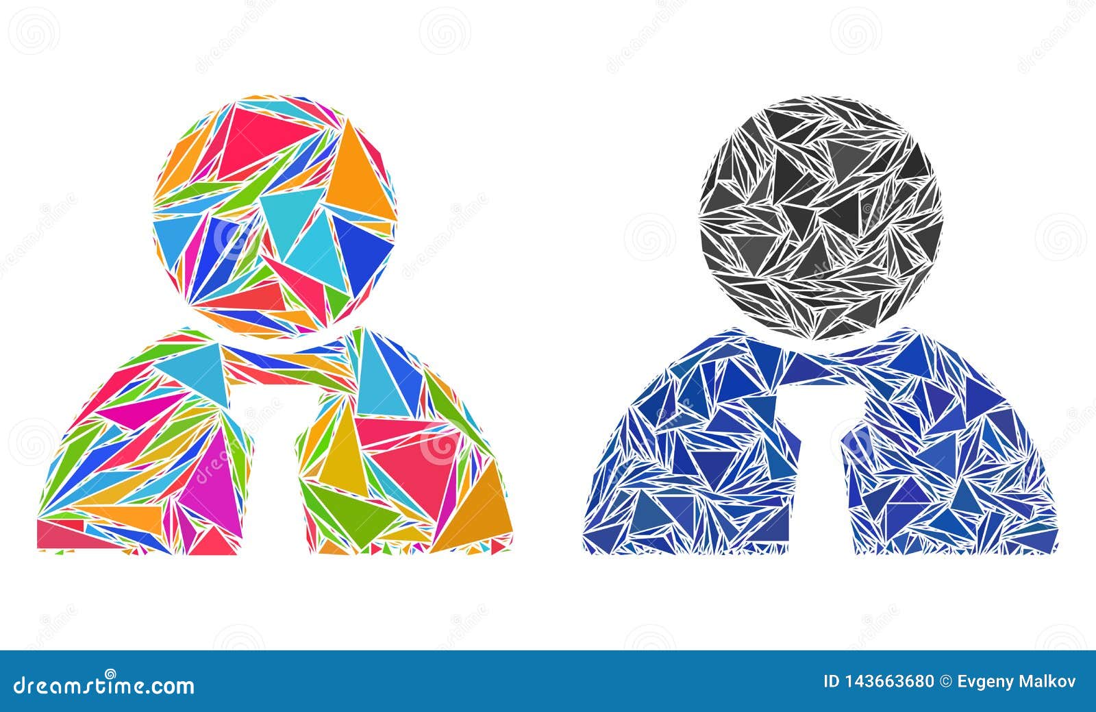 Triangle Boss Mosaic Icons stock vector. Illustration of object - 143663680