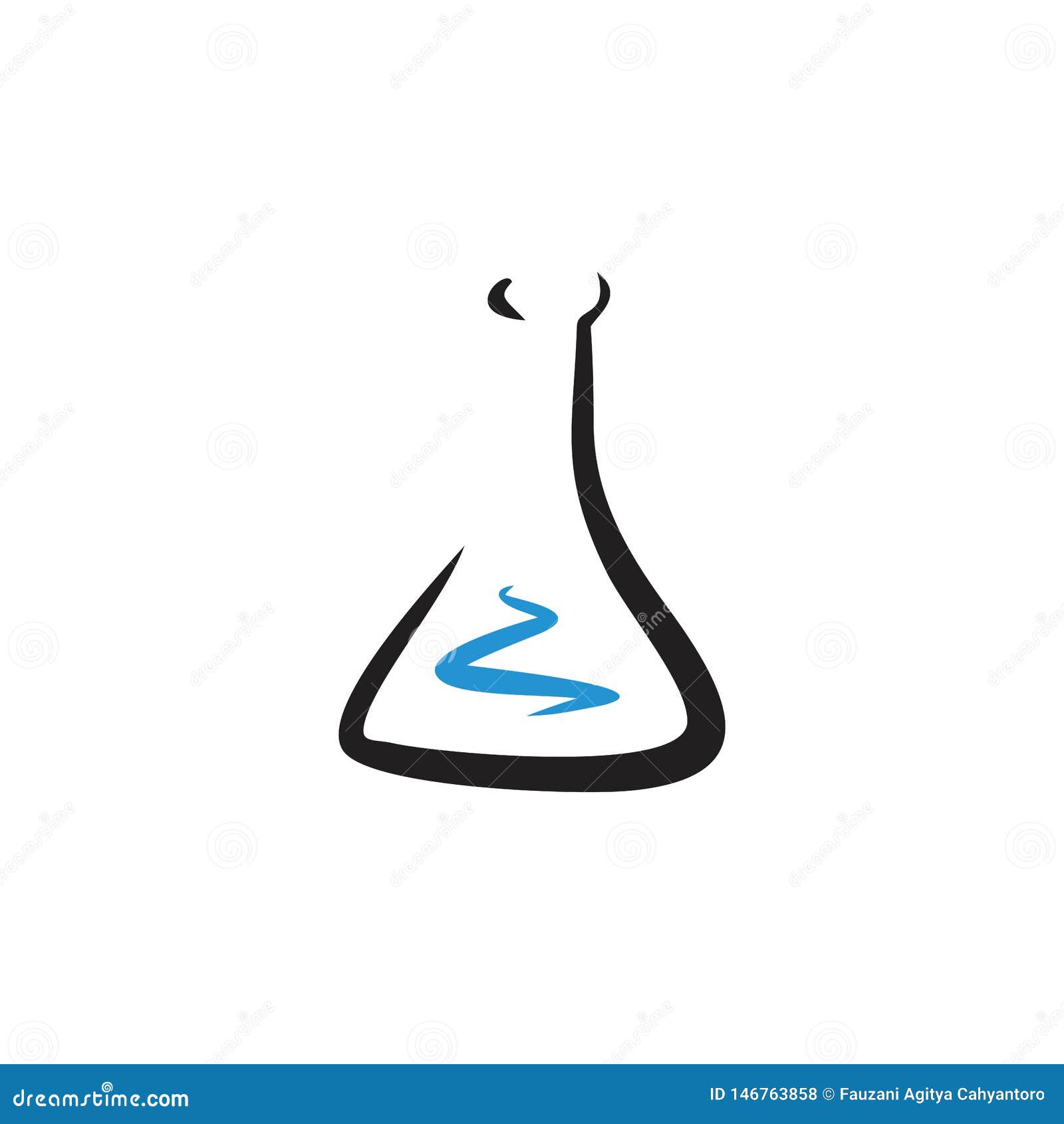 A Triangle Bottle Alchemy Stuff for Experiment Stock Illustration ...