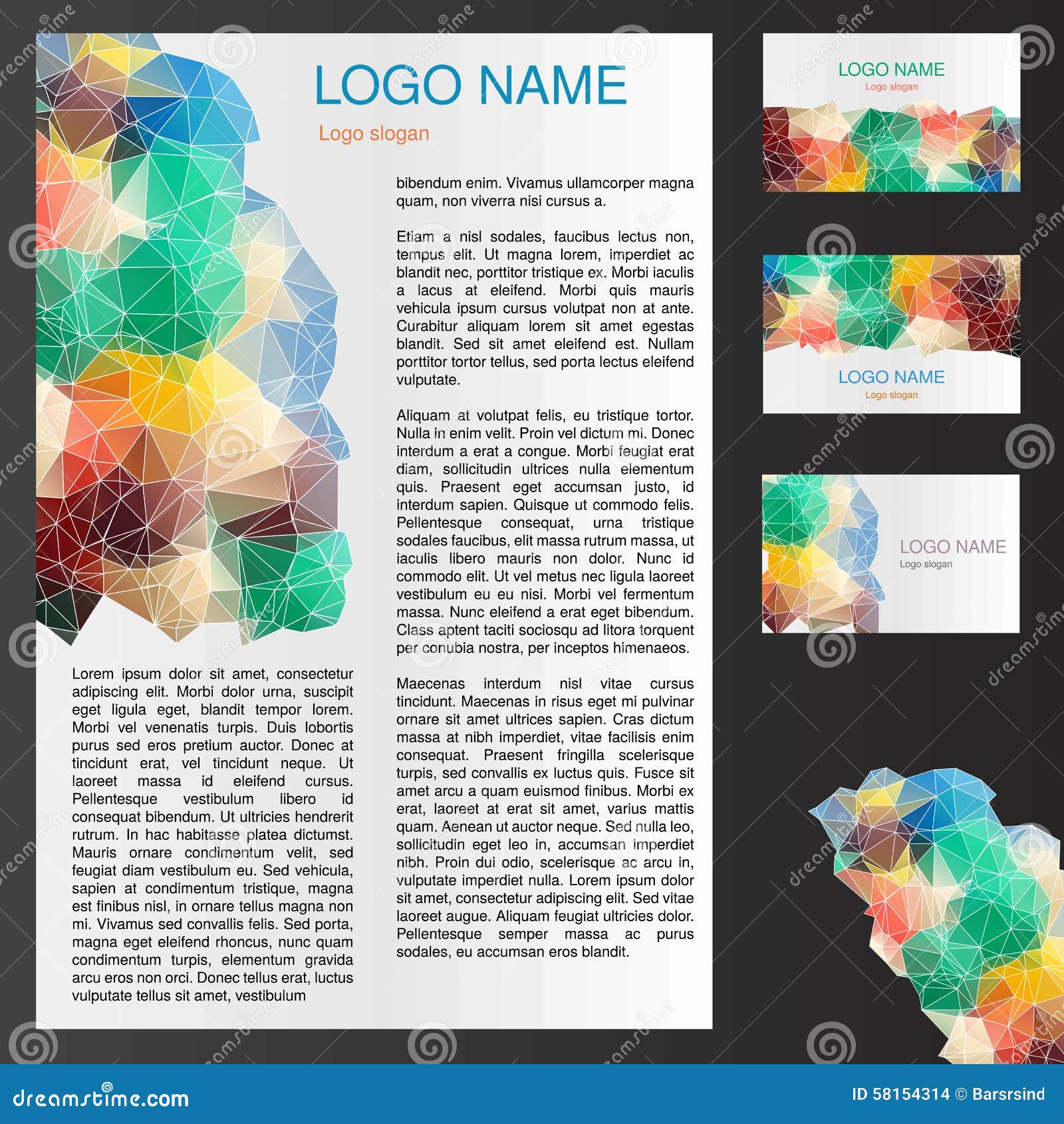 Triangle branding template stock illustration. Illustration of circle ...