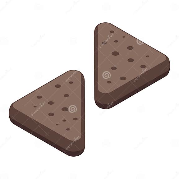 Triangle Bread Crouton Icon Isometric Vector. Cheese Mini Grain Stock ...