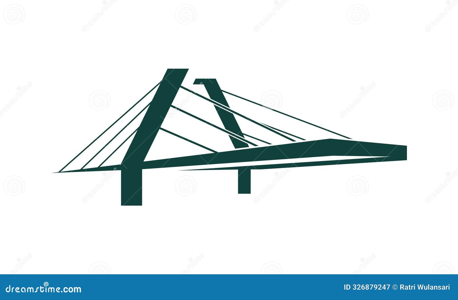 Triangle Bridge Illustration Design Vector Stock Illustration ...