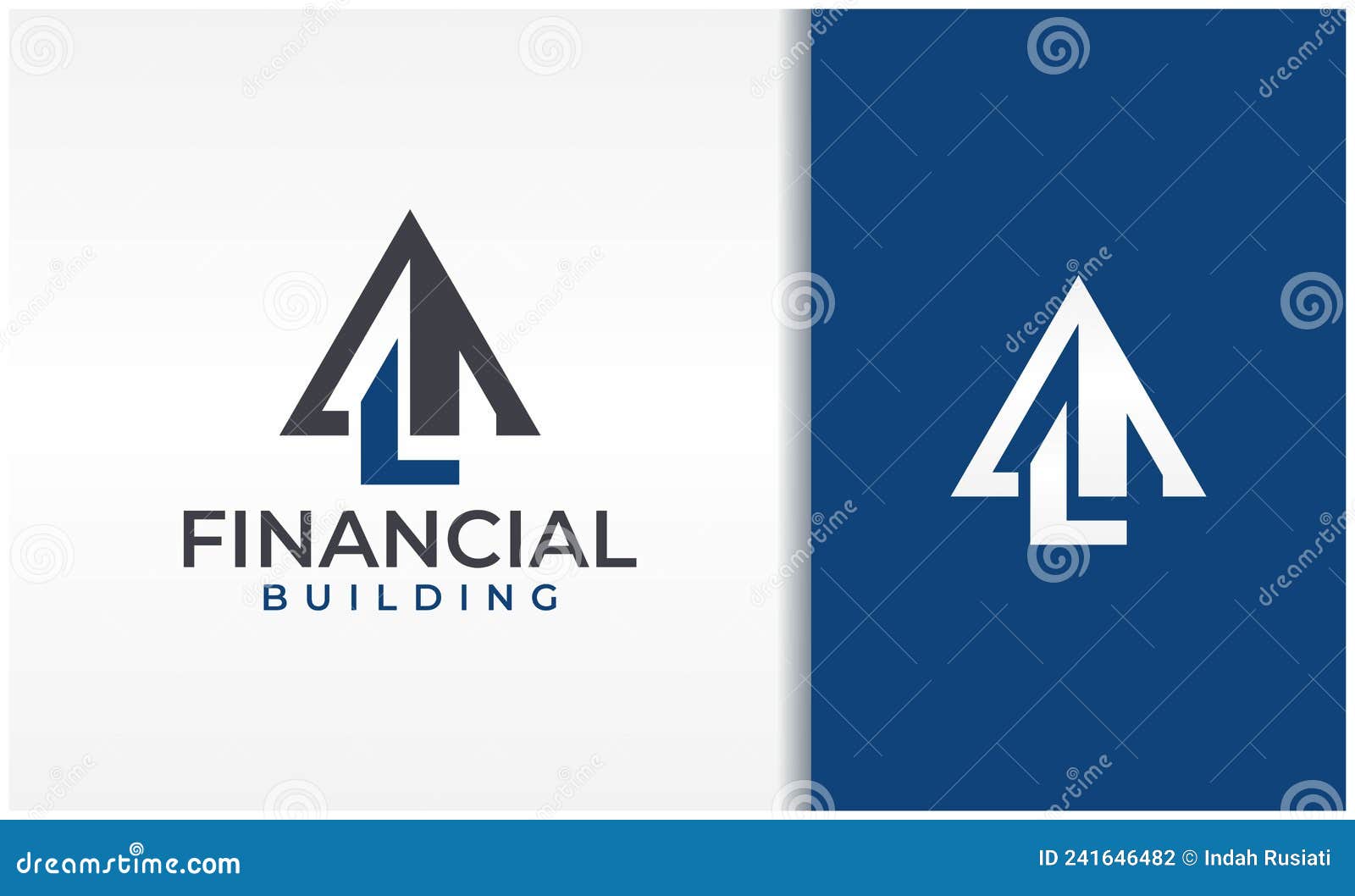 Triangle Building Logo with H and L Characters Stock Vector ...