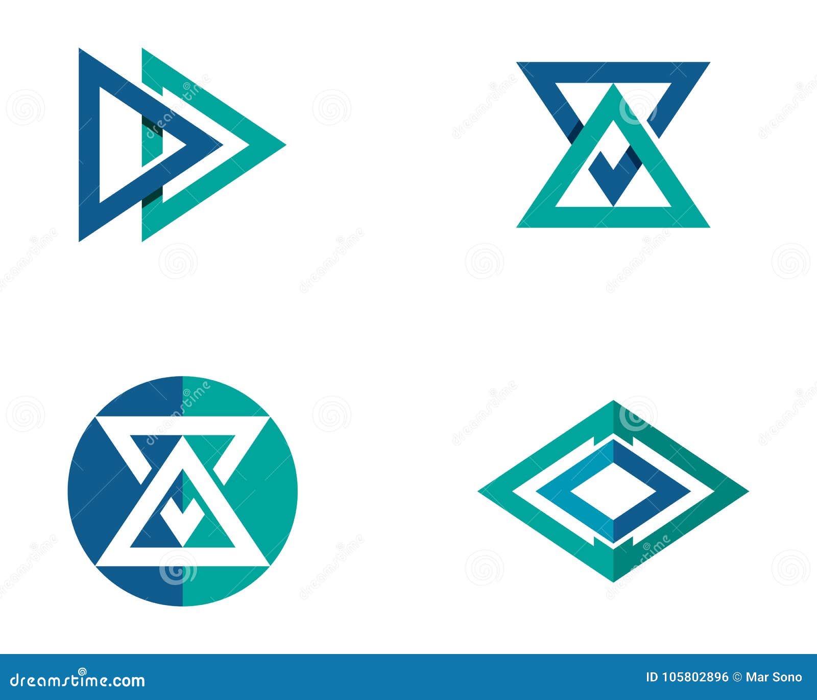 Triangle Business Logo and Symbols App Template Stock Vector ...