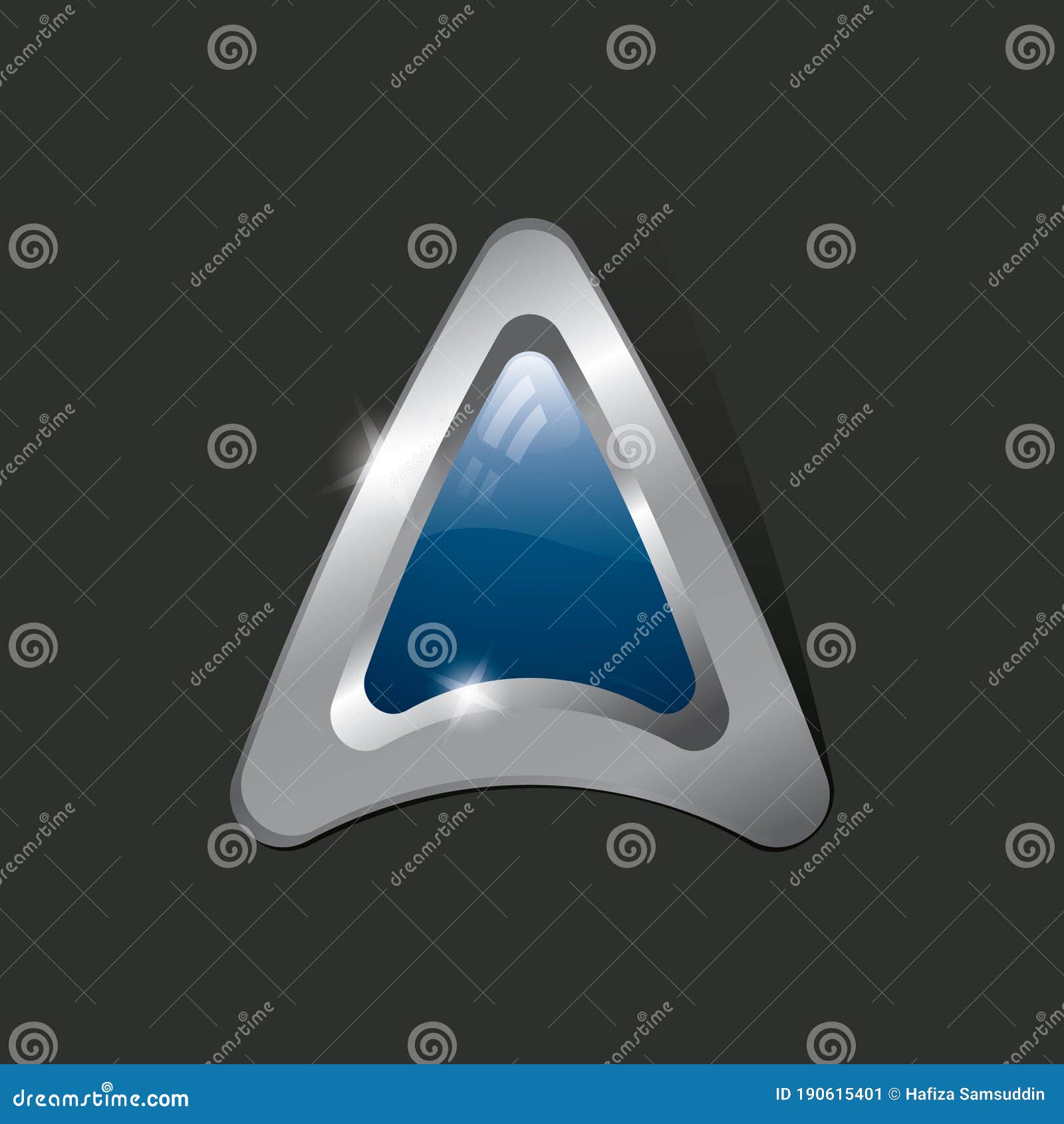 Triangle Button. Vector Illustration Decorative Design Stock Vector ...