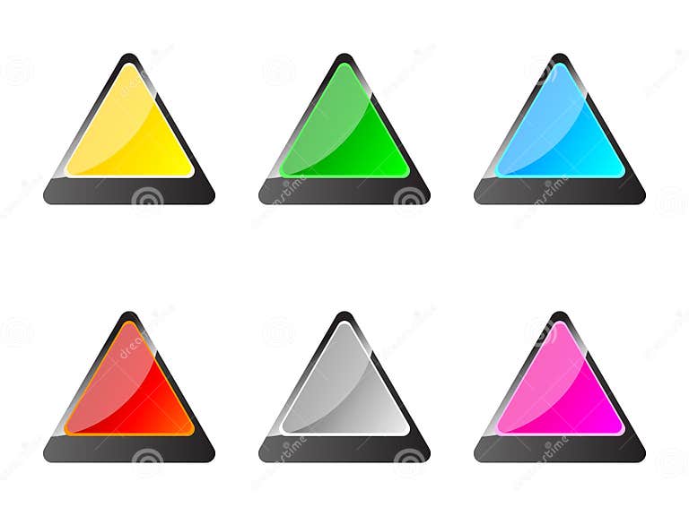 Triangle buttons stock vector. Illustration of vector - 6960268