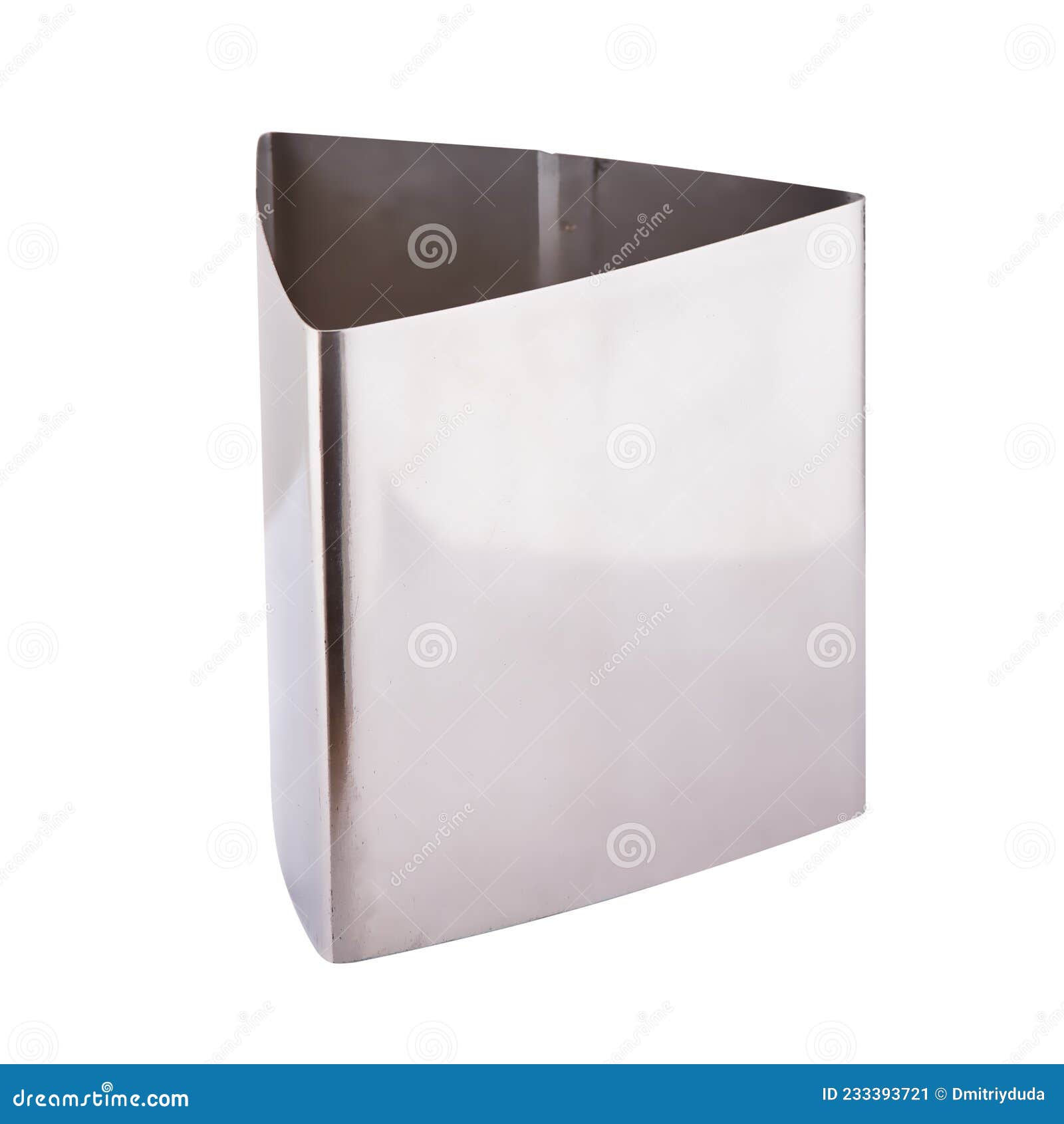 Triangle Cake Form Isolated on White Background, Copy Space. Cake Cup ...