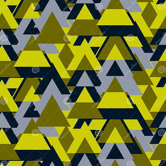 Triangle Camo Bold Seamless Vector Pattern. Stock Vector - Illustration ...