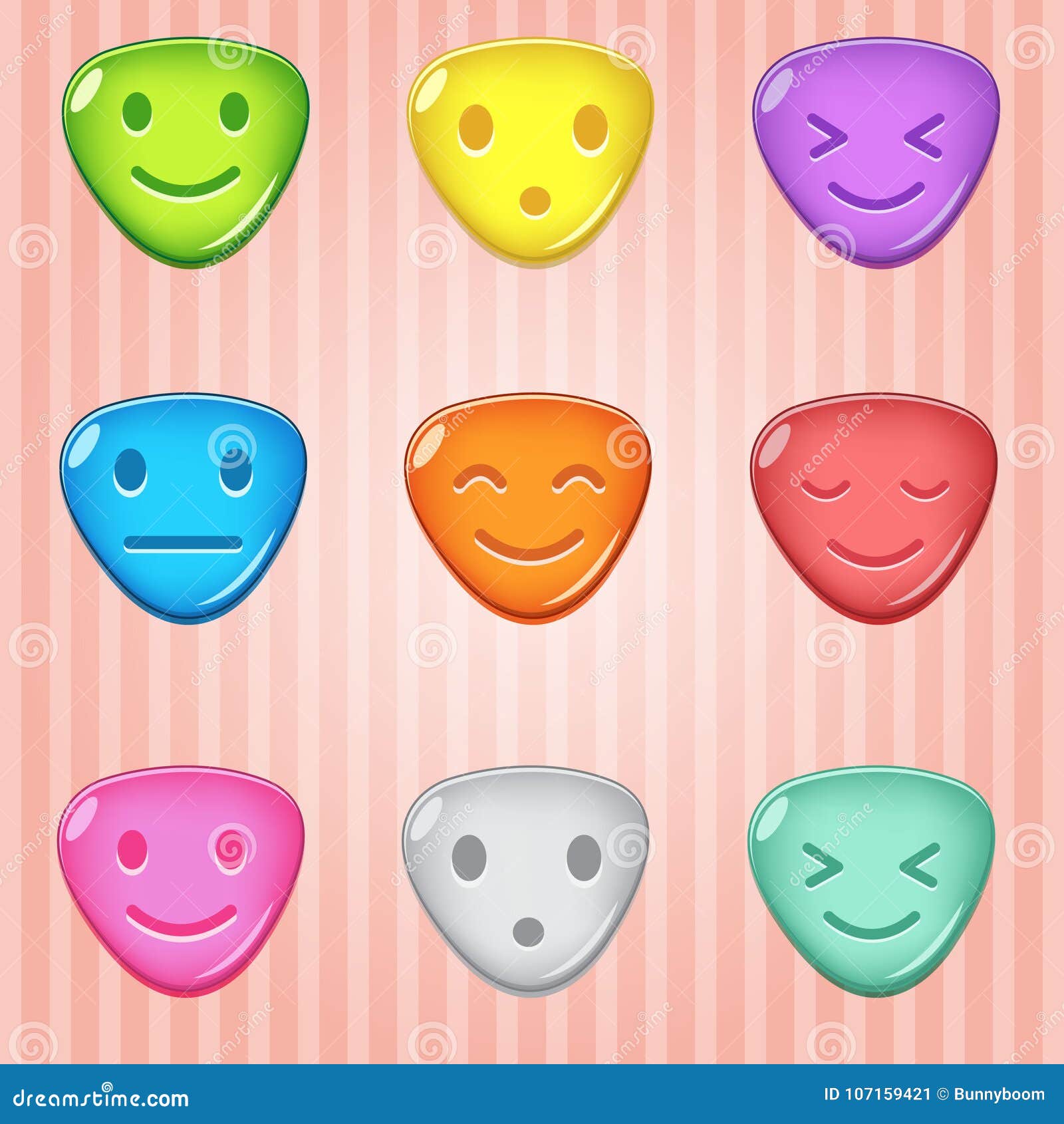 Triangle Candy Block Puzzle Colorful Button Glossy Jelly in Different ...