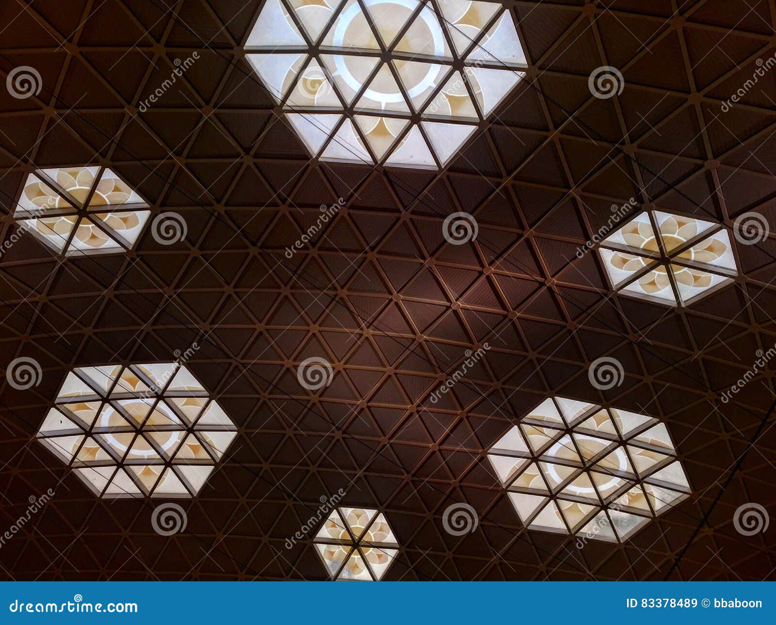 Triangle ceiling pattern stock image. Image of triangle - 83378489