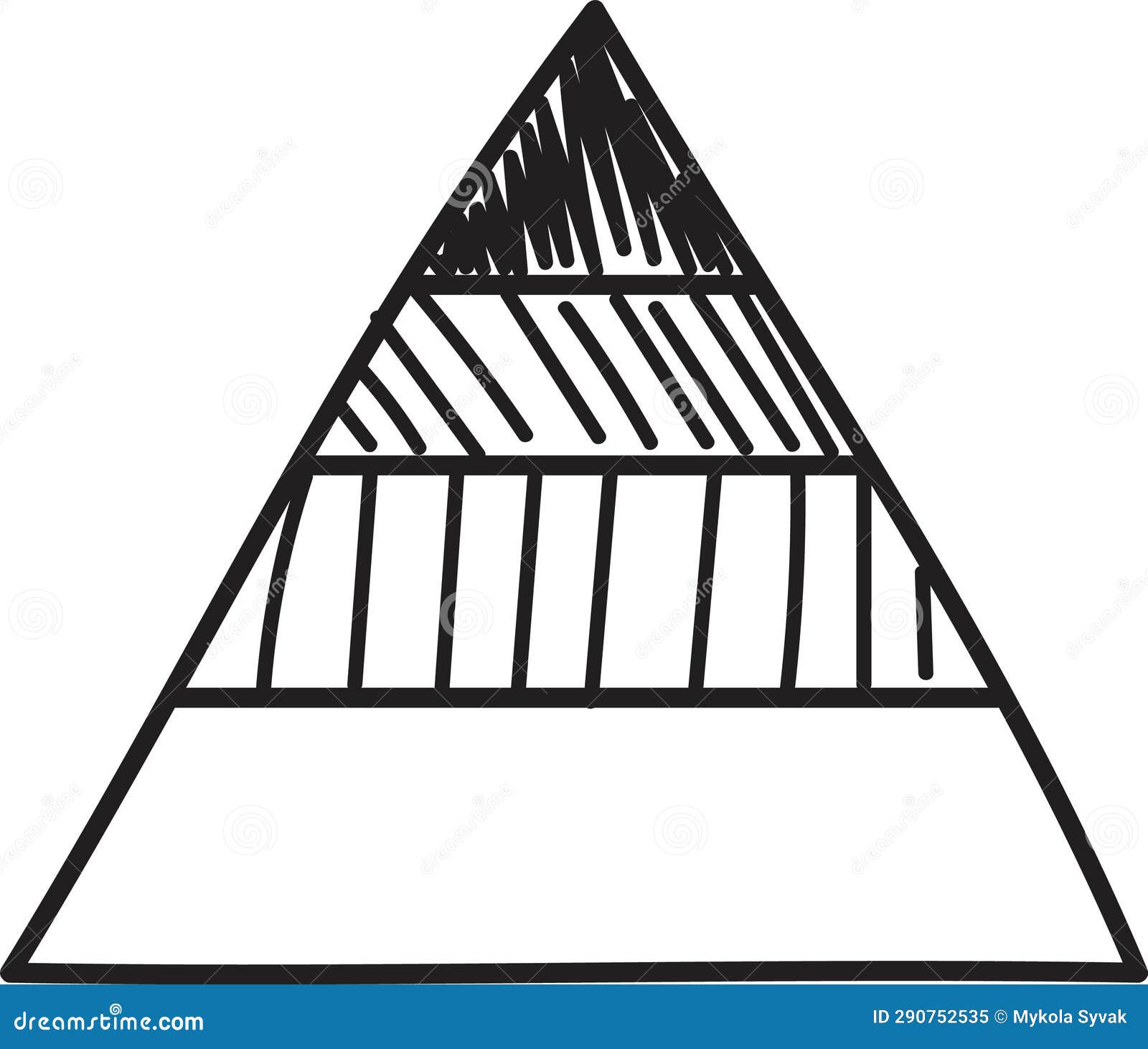 Triangle Chart Doodle stock illustration. Illustration of sketch ...