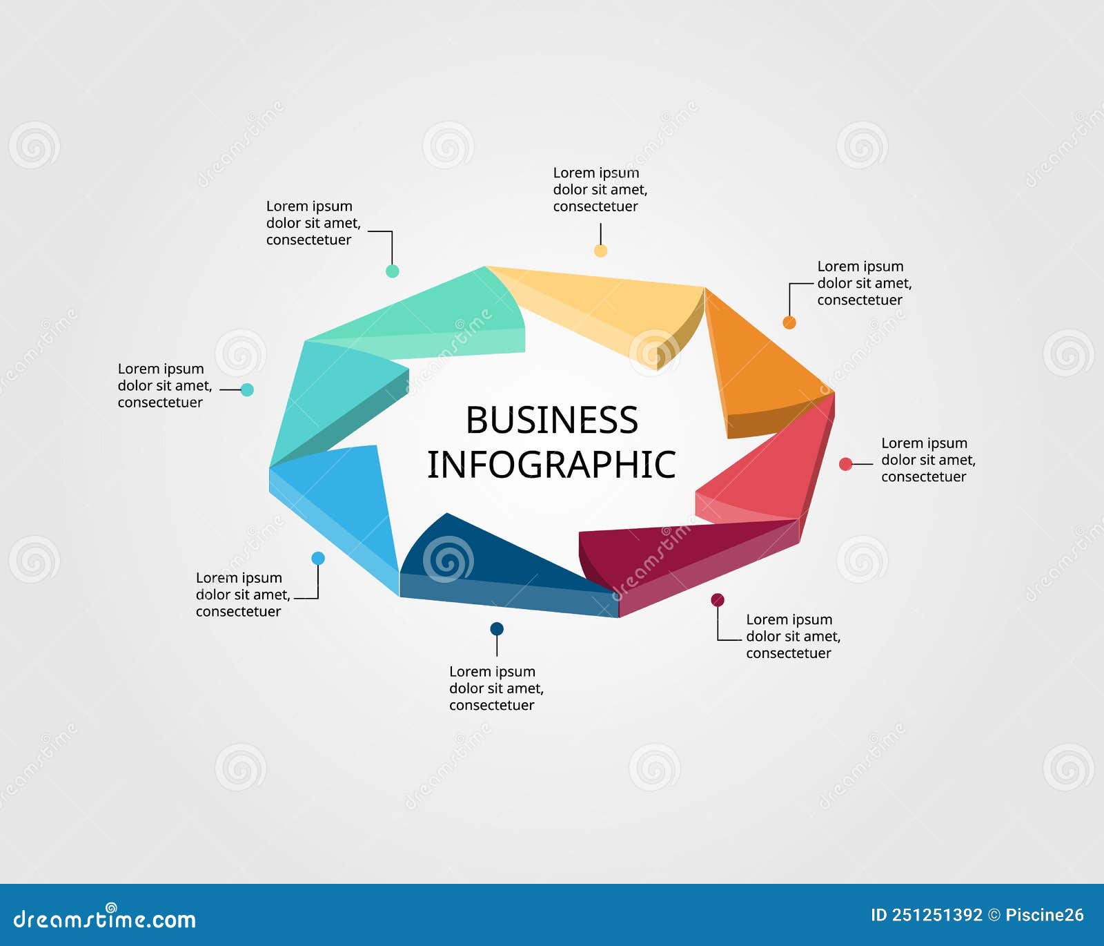 Triangle Chart Template for Infographic for Presentation for 8 Element ...