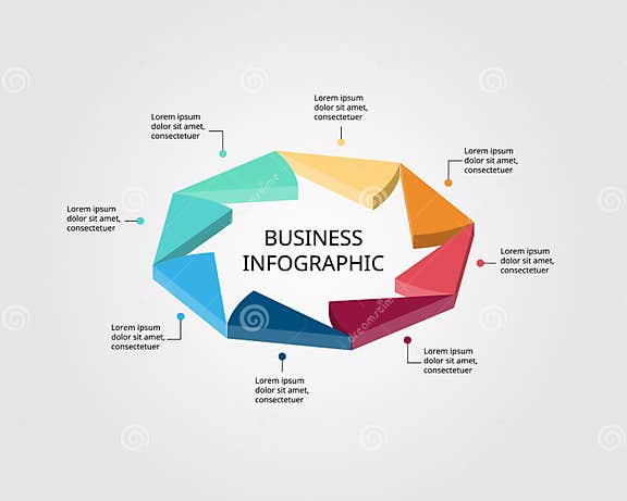Triangle Chart Template for Infographic for Presentation for 8 Element ...