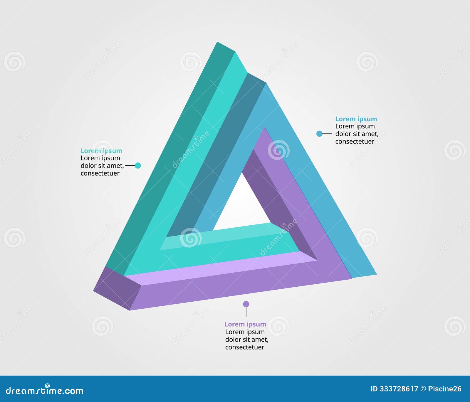 Triangle Chart Template for Infographic for Presentation for 3 Element ...