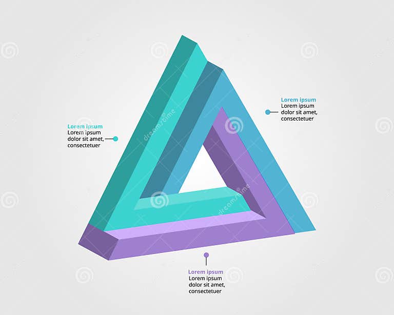 Triangle Chart Template for Infographic for Presentation for 3 Element ...