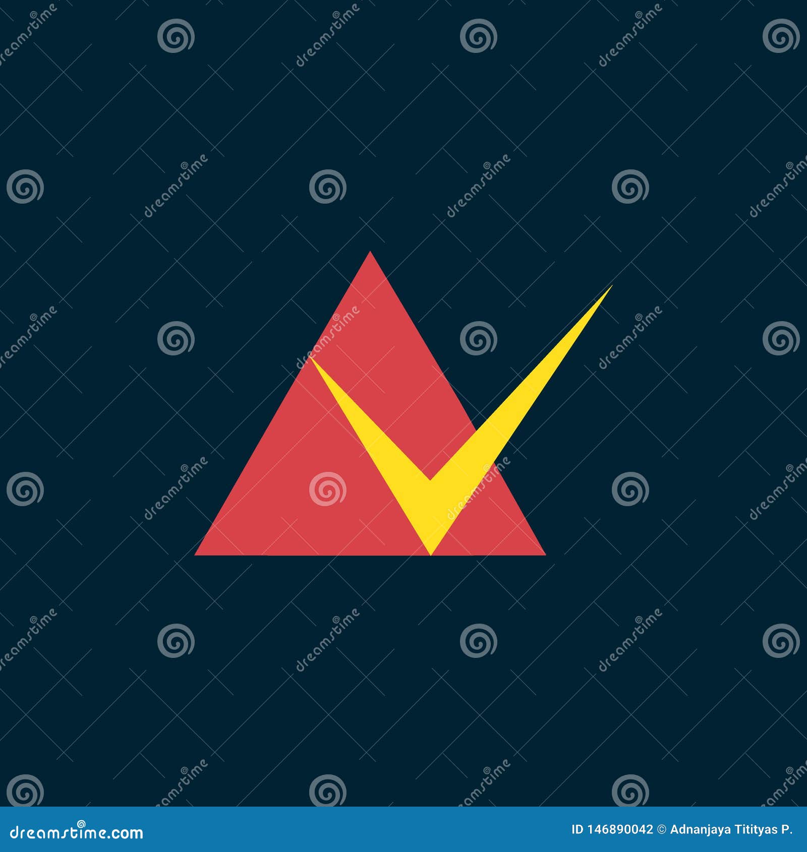 Triangle Check Mark Simple Logo Vector Stock Vector - Illustration of ...