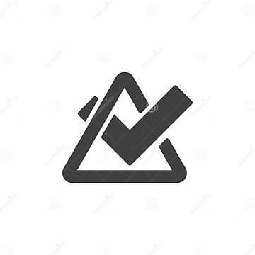 Triangle Check Mark Vector Icon Stock Vector - Illustration of single ...