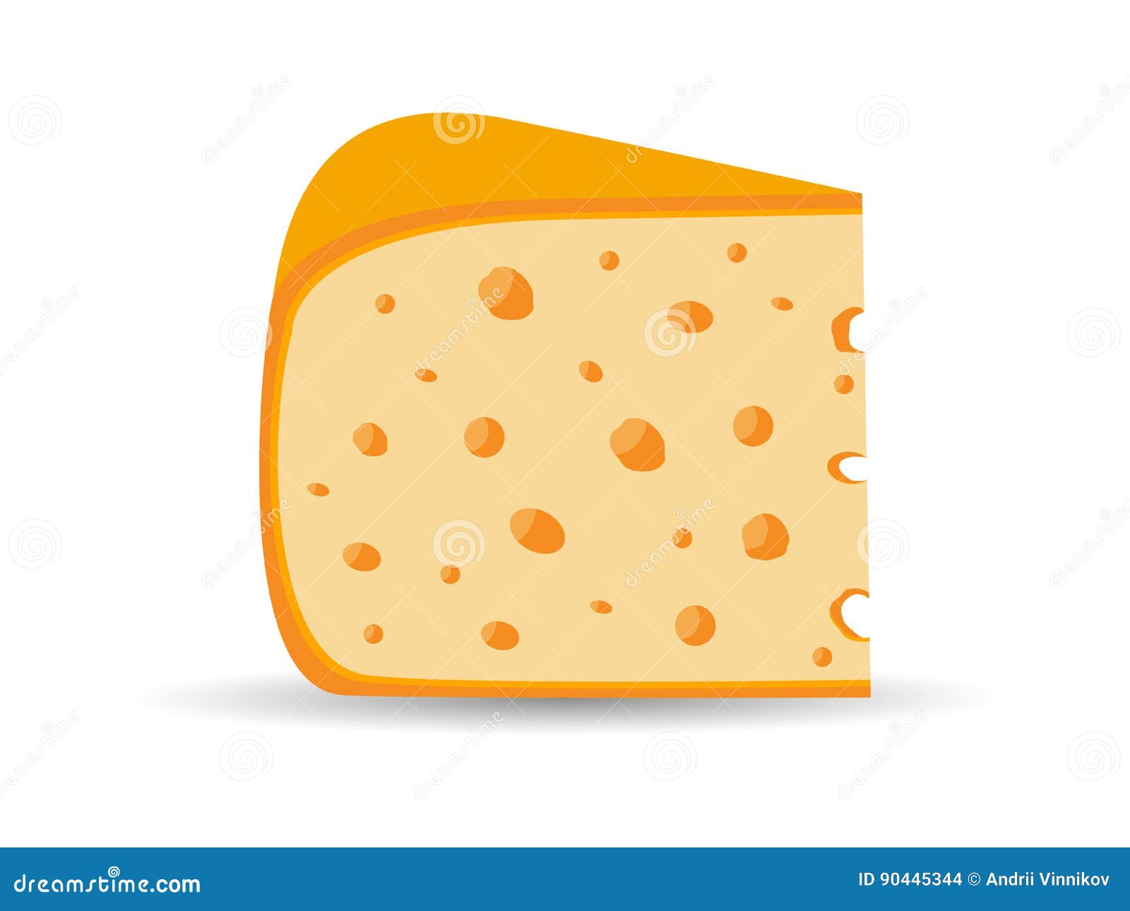 Triangle Cheese with Holes Isolated on White Background. Vector Stock ...