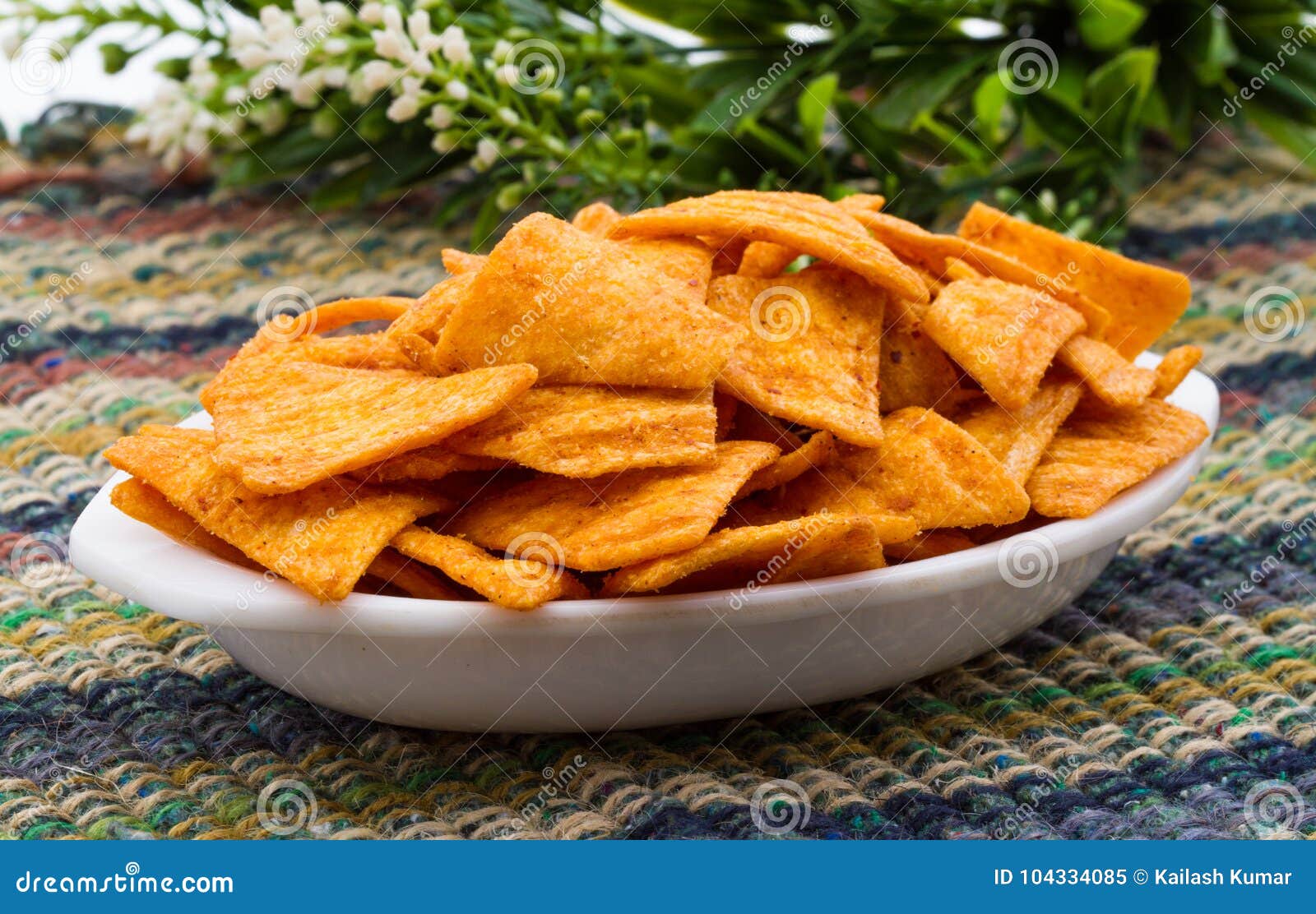 Triangle Chips stock image. Image of crispy, nimco, bean - 104334085