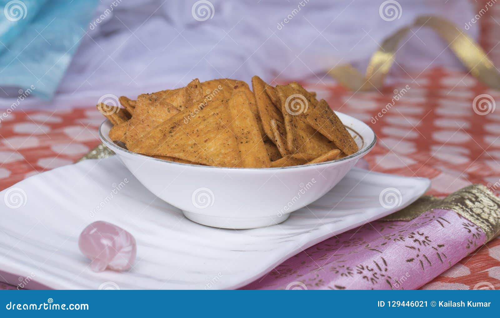 Triangle Chips stock image. Image of consuming, closeup - 129446021