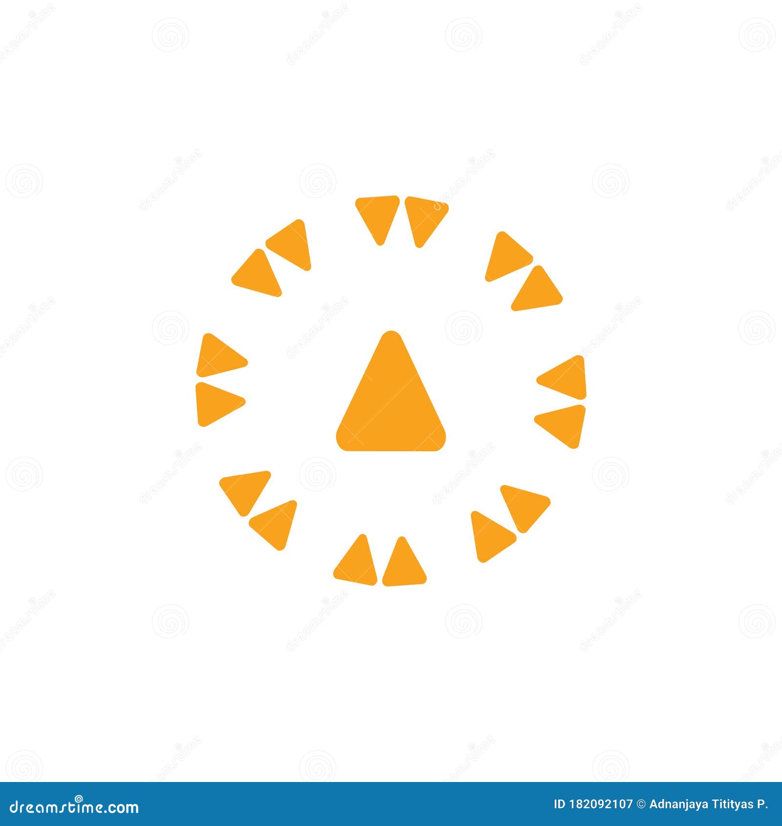 Triangle in Circle Abstract Logo Vector Stock Vector - Illustration of ...