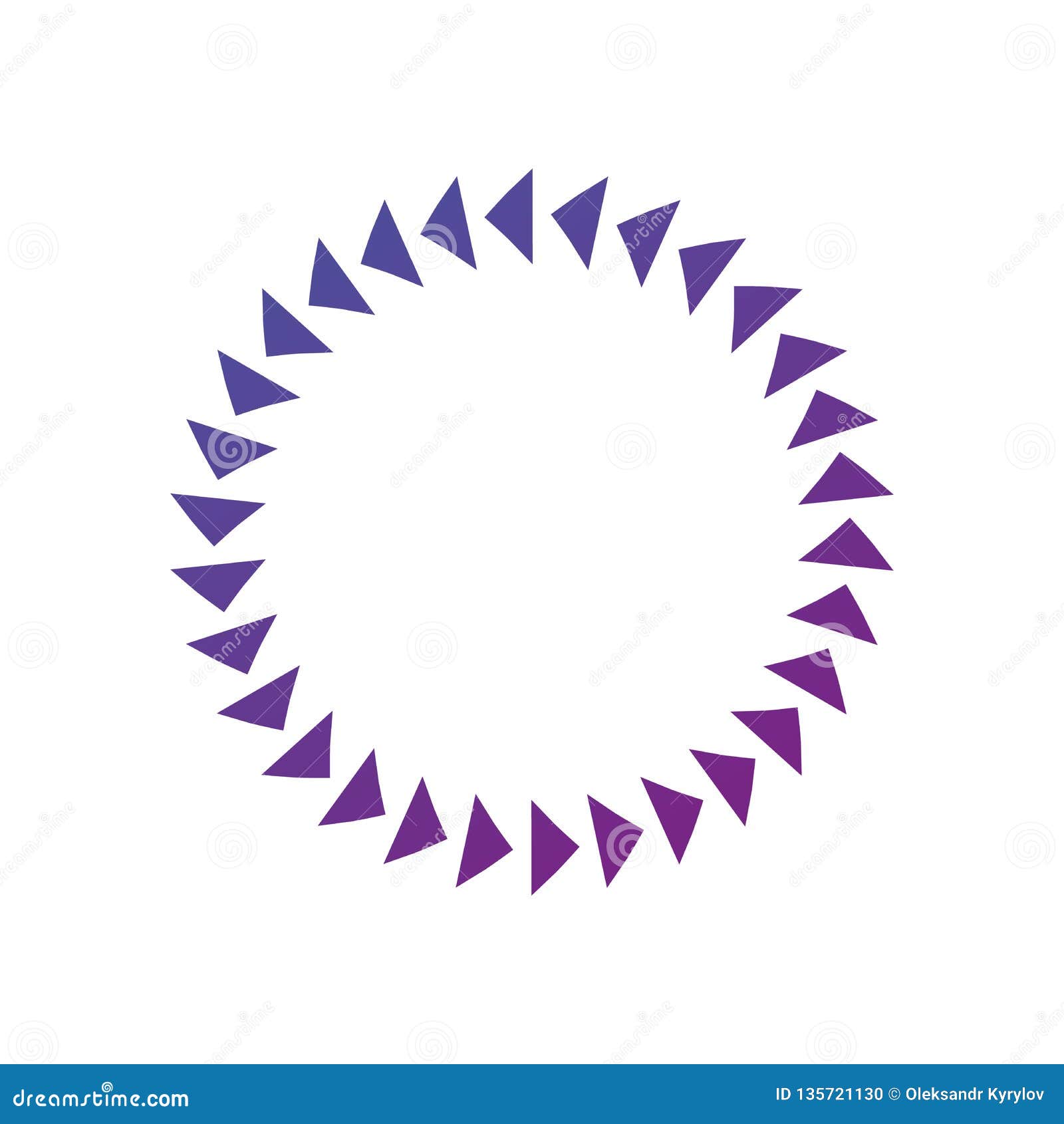 Triangle Circle Frame , Round Design Vector Illustration Isolated on ...